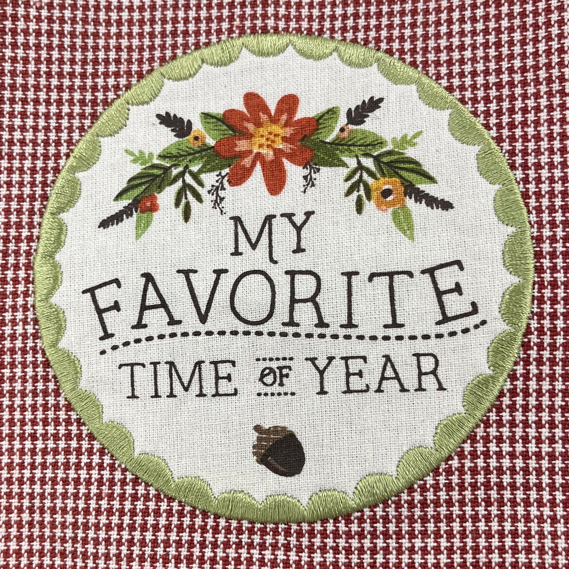 "My Favorite Time of the Year" Embellished Dishtowel – Pigeon Mountain ...