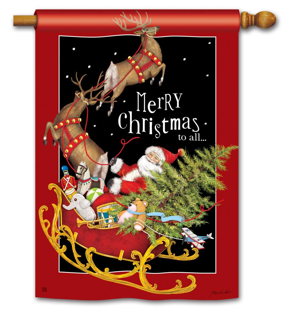 Santa's Sleigh Standard Flag – Pigeon Mountain Trading Company