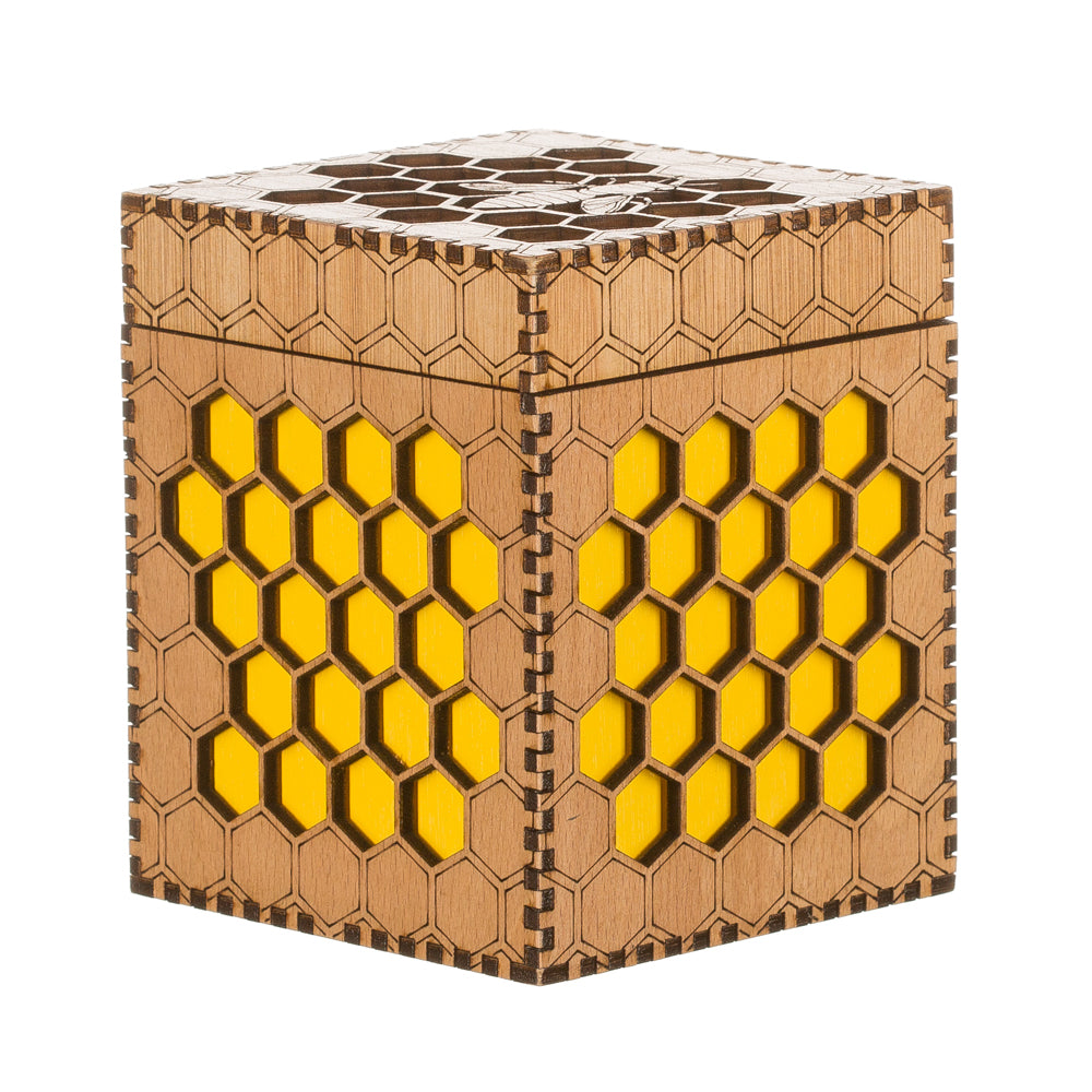Small Wooden Bee Box in Yellow – Pigeon Mountain Trading Company